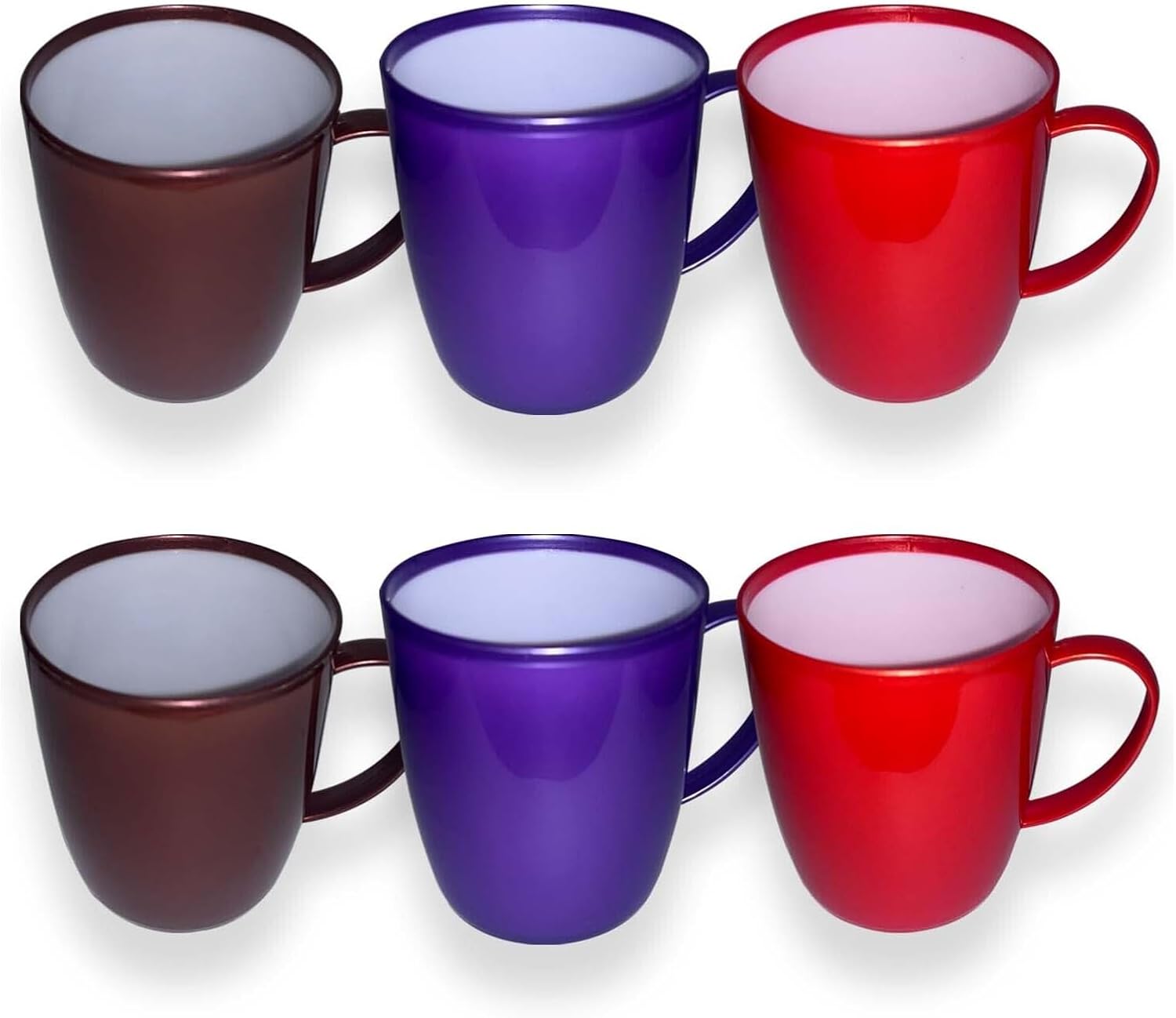 KANSY Plastic Mug with Handle – Lightweight Unbreakable Reusable Cups ...