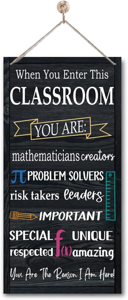 Amazon.com: Motivational Classroom Signs Decor, When You Enter This ...
