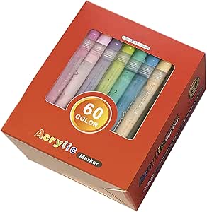 Amazon.com: Assorted Colored Pens Set Bright Colors Water-Based Acrylic ...