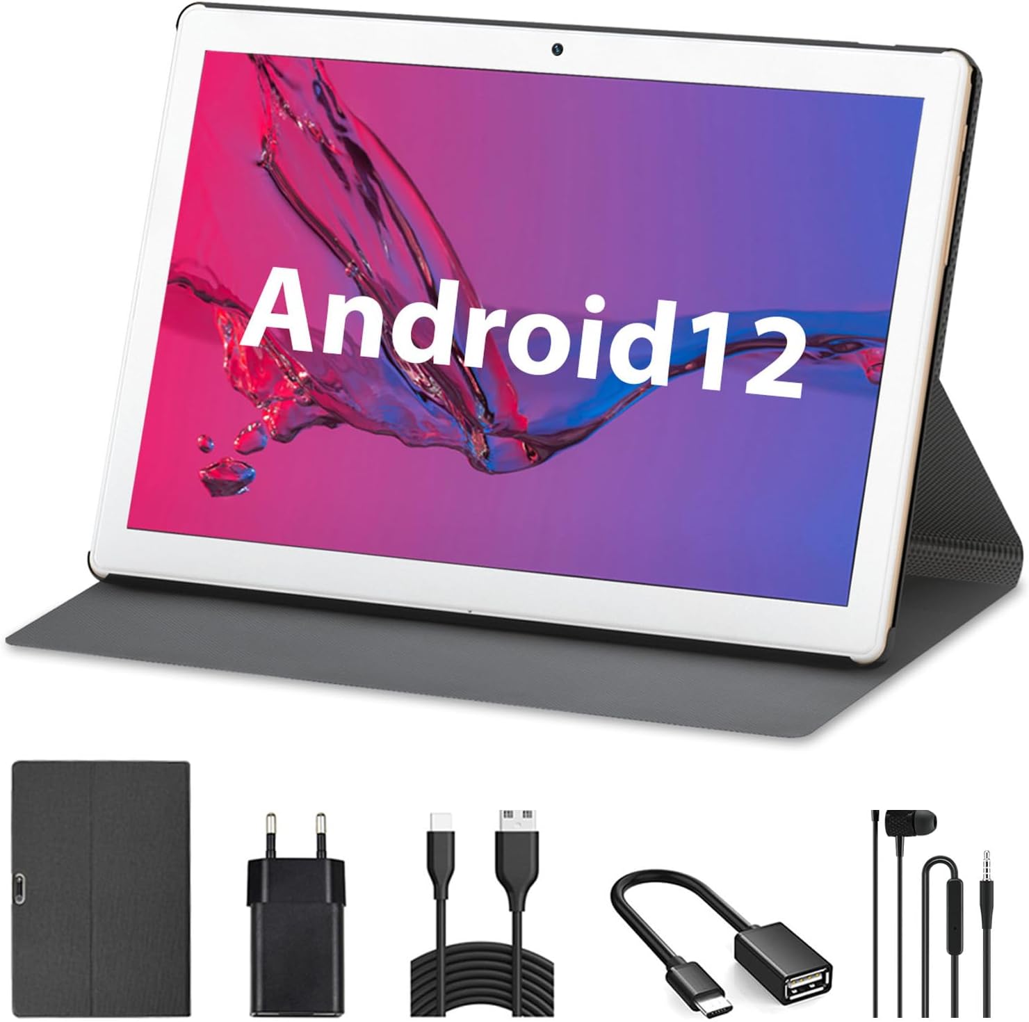 LNMBBS Tablette 10 Pouces, 4G LTE Dual SIM, Octa-Core, Android 12 ...