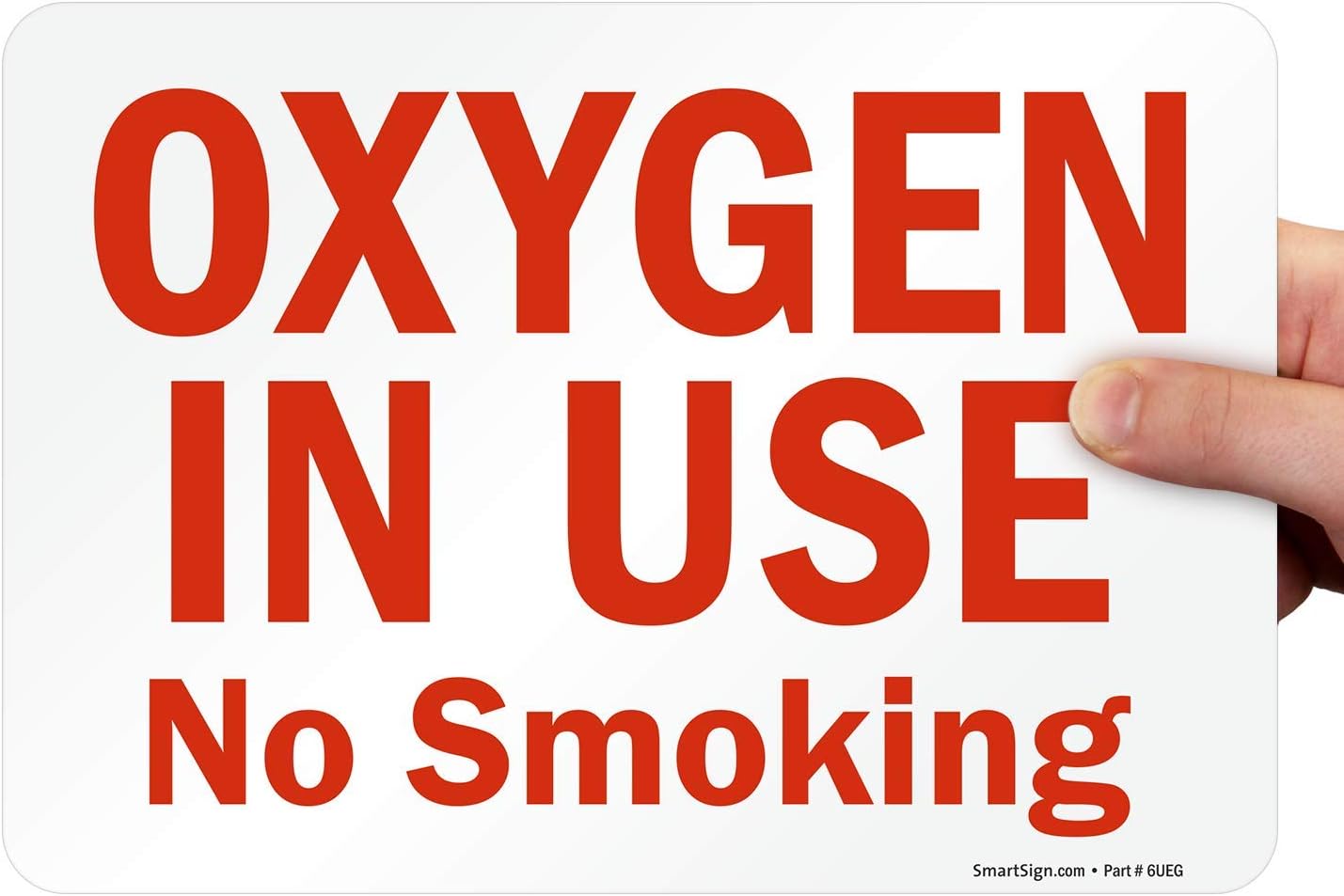 Amazon.com: No Smoking Oxygen in Use Magnetic Vinyl Patient Care Sign 7 ...