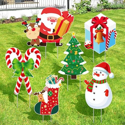 Amazon.com : KatchOn, Merry Christmas Yard Signs with Stakes - Pack of ...