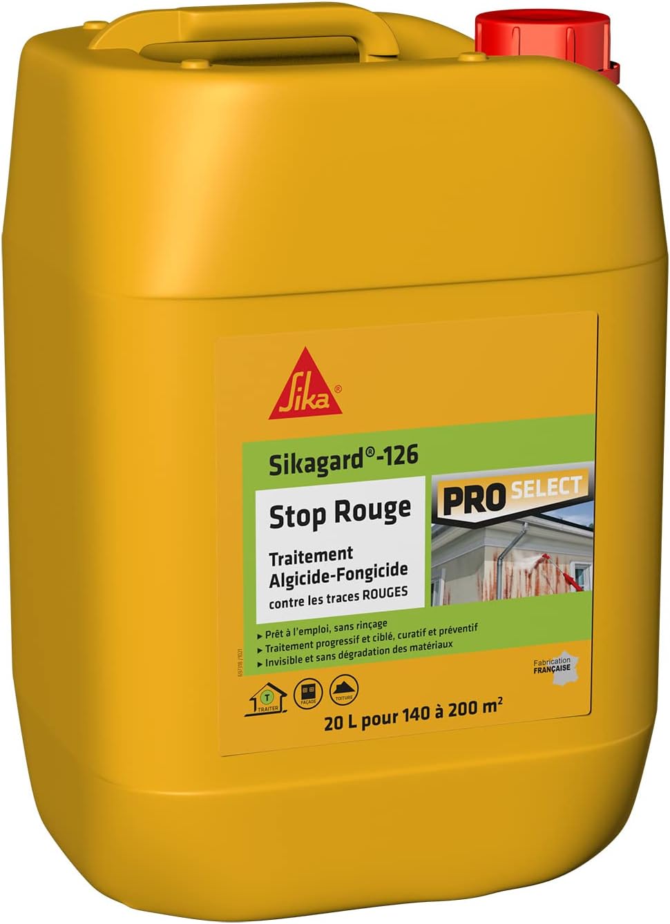 Sika Stop ROUGE, Traitement algicide et fongicide renforcé anti-trace ...