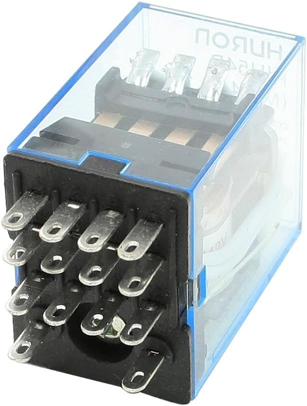 Amazon.com: Uxcell 14-Pin 4PDT 4NO 4NC HH54P Red LED Light AC 12V Coil Power Relay : Automotive
