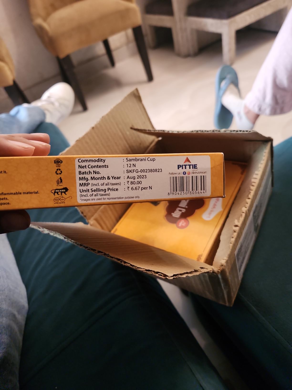 Shubhkart Nirmal Sambrani Cup Dhoop Black | 12 Cups in Per Pack| Dhoop ...