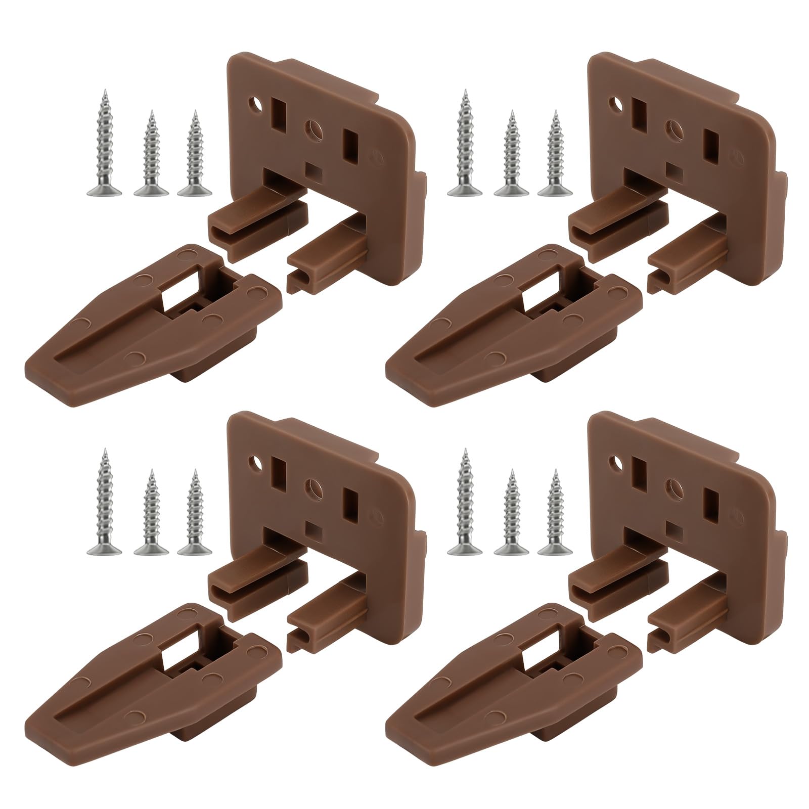 homdiy 4 Pack Plastic Drawer Slides Track Guide and Glides-Drawer ...