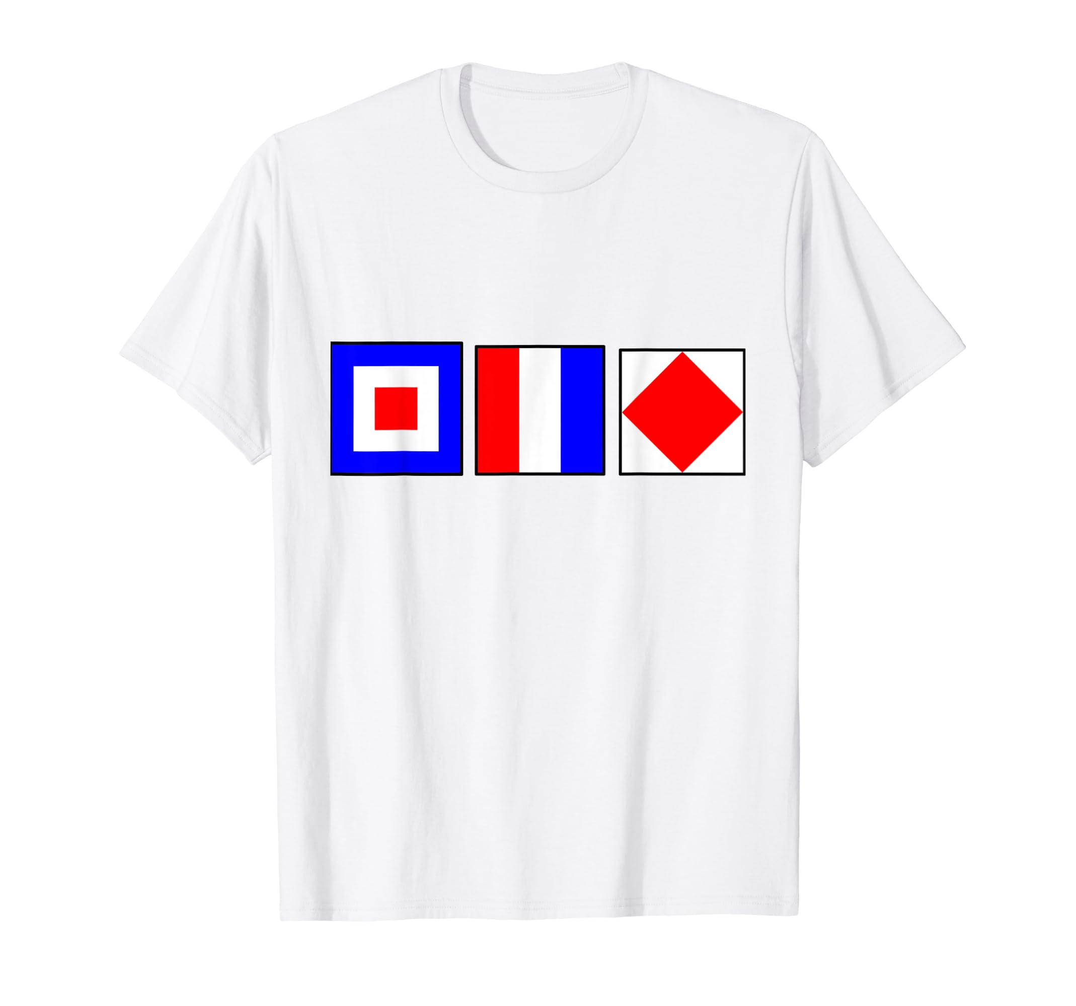 Amazon.com: Whiskey Tango Foxtrot Signal Flag Shirt WTF Nautical Flag ...