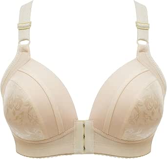 Zowzowkot Push Up Bras for Women Front Closure Wirefree Anti Sag ...