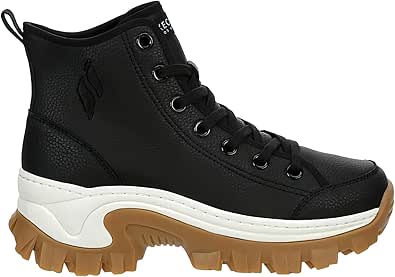 Amazon.com | Skechers Hi-Ryze Street Stomper Sneaker, Black, 6 Medium ...