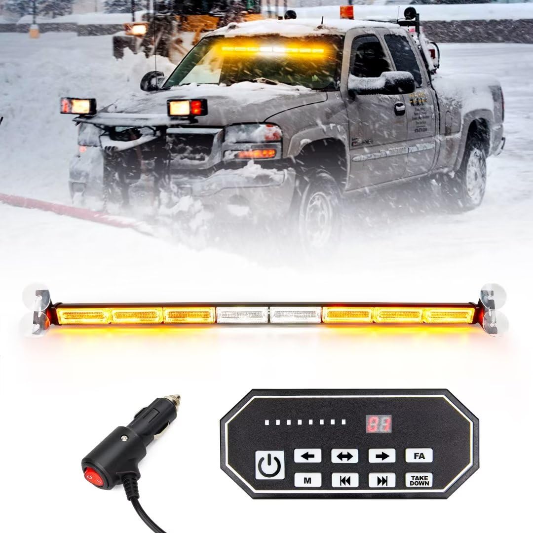 Amazon.com: OPP ULITE Led Strobe Light Bar White Amber 9 Key Switch ...