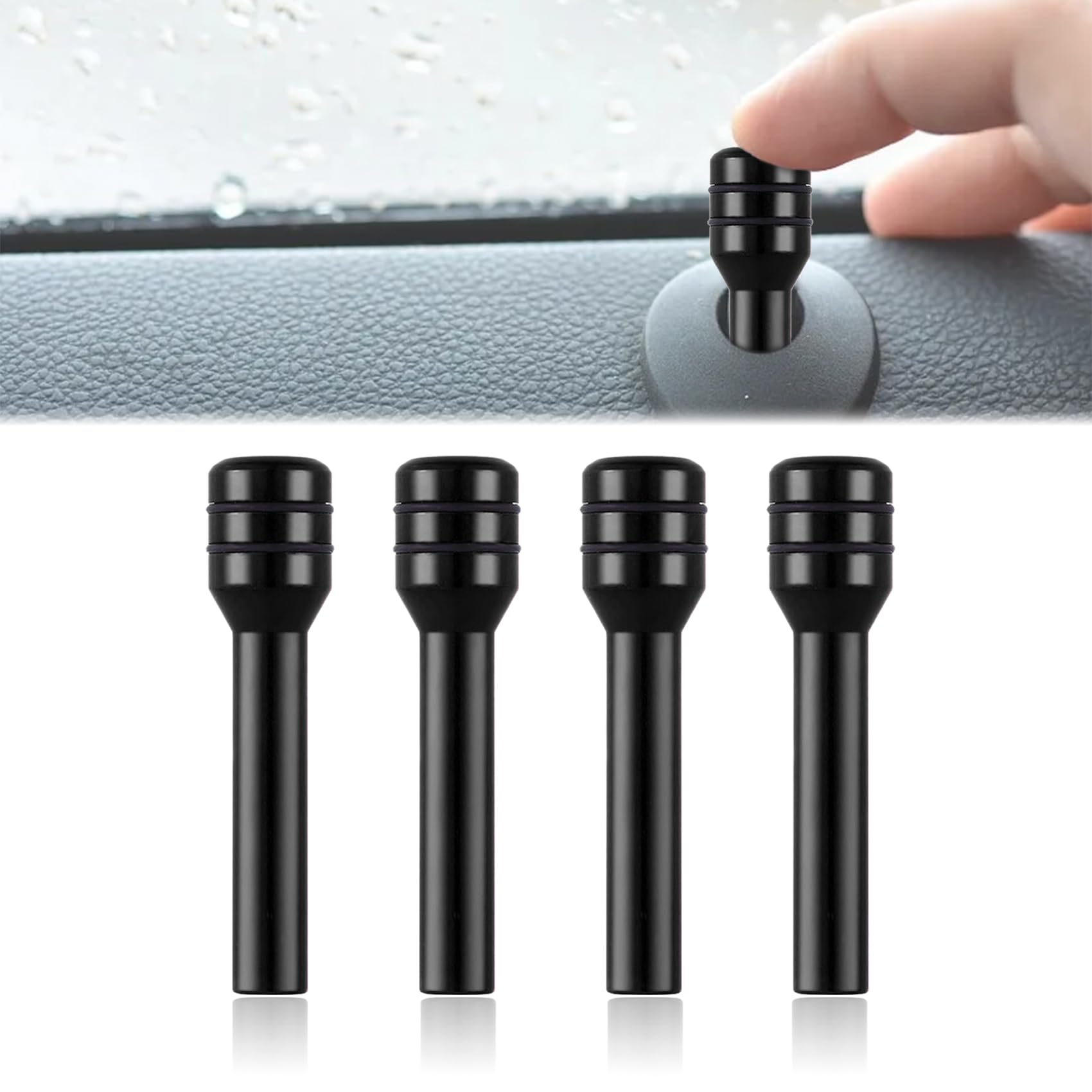 Amazon.com: Lecctso 4PCS Car Door Lock Knobs, 1.92" x 0.39" Aluminum ...
