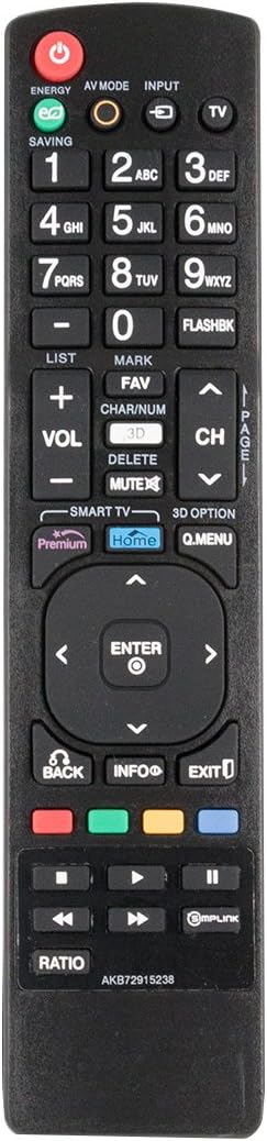 Amazon.com: New AKB72915238 Remote for LG 3D LCD LED TV 42LV3700 ...
