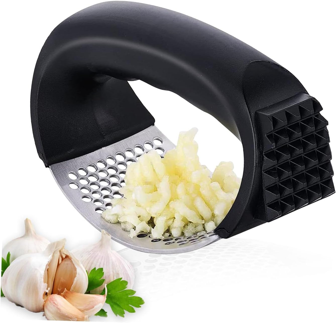 Amazon.com: Garlic Press Stainless Steel, Premium Professional Grade ...