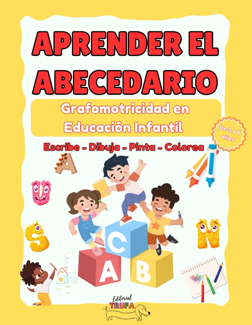 Abecedario - Aprender a Escribir Letras con ilustraciones A Color y ...