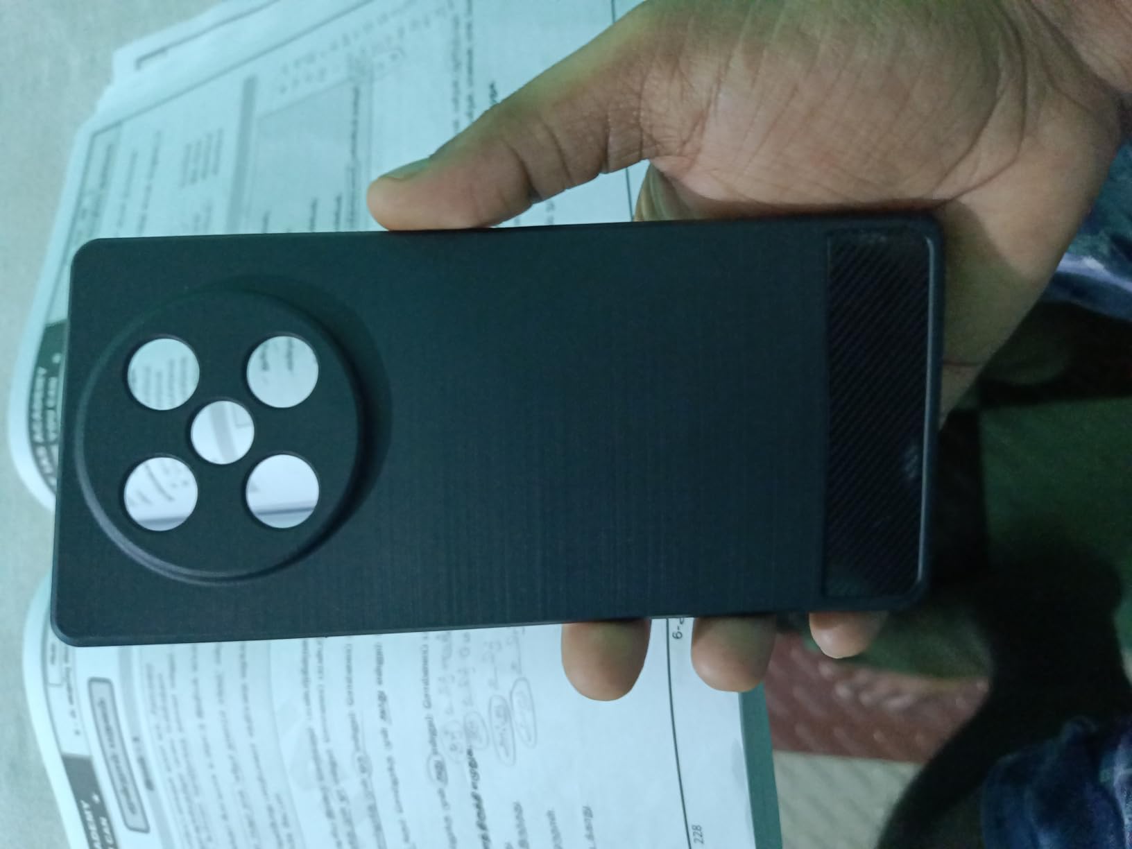 Plus Carbon Fiber Brushed Texture Shockproof Tpu Back Case Cover For ...