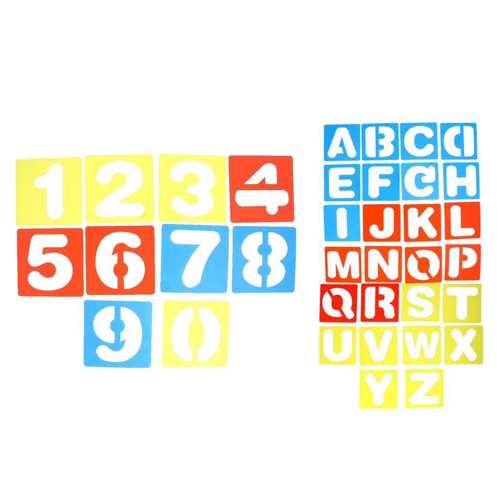 Buy 36 Pieces of 0-9 Arabic Numbers and A-Z Alphabet Letters Drawing ...