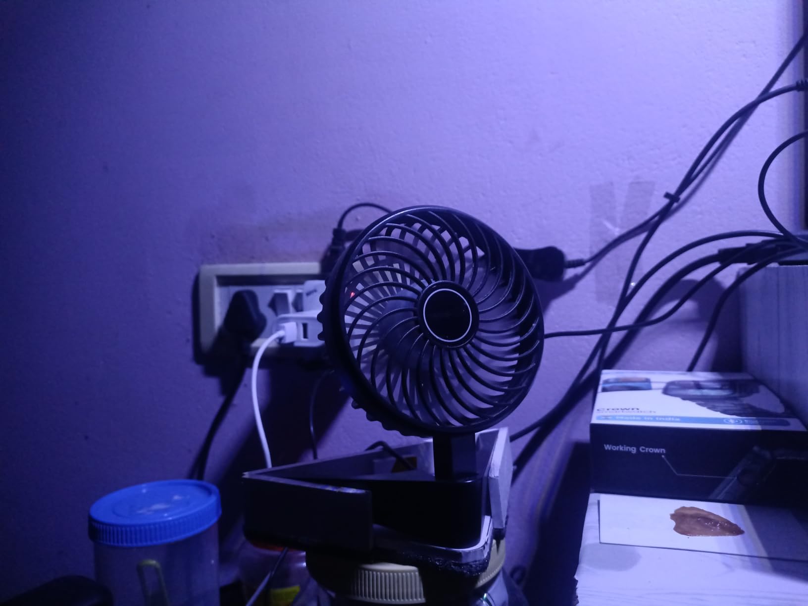 TechPride Mini USB Fan, USB Fan for Office Desk, Mini Table Fan, 3 Speed Rotation Strong Wind ...