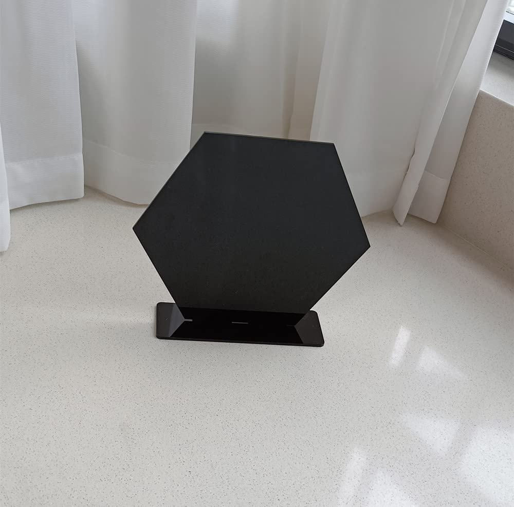 Amazon.com : Set of 2 Acrylic Hexagon Blank Table Stand,DIY Acrylic ...