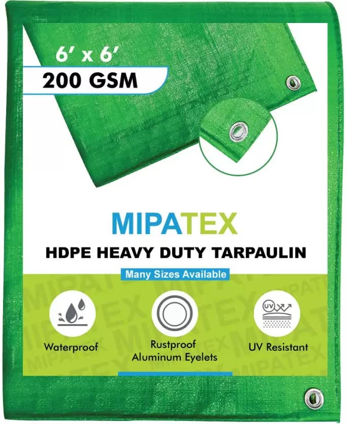 Tarpaulin Sheet Waterproof Tirpal Heavy Duty 6ft x 6ft, Tent : Amazon ...