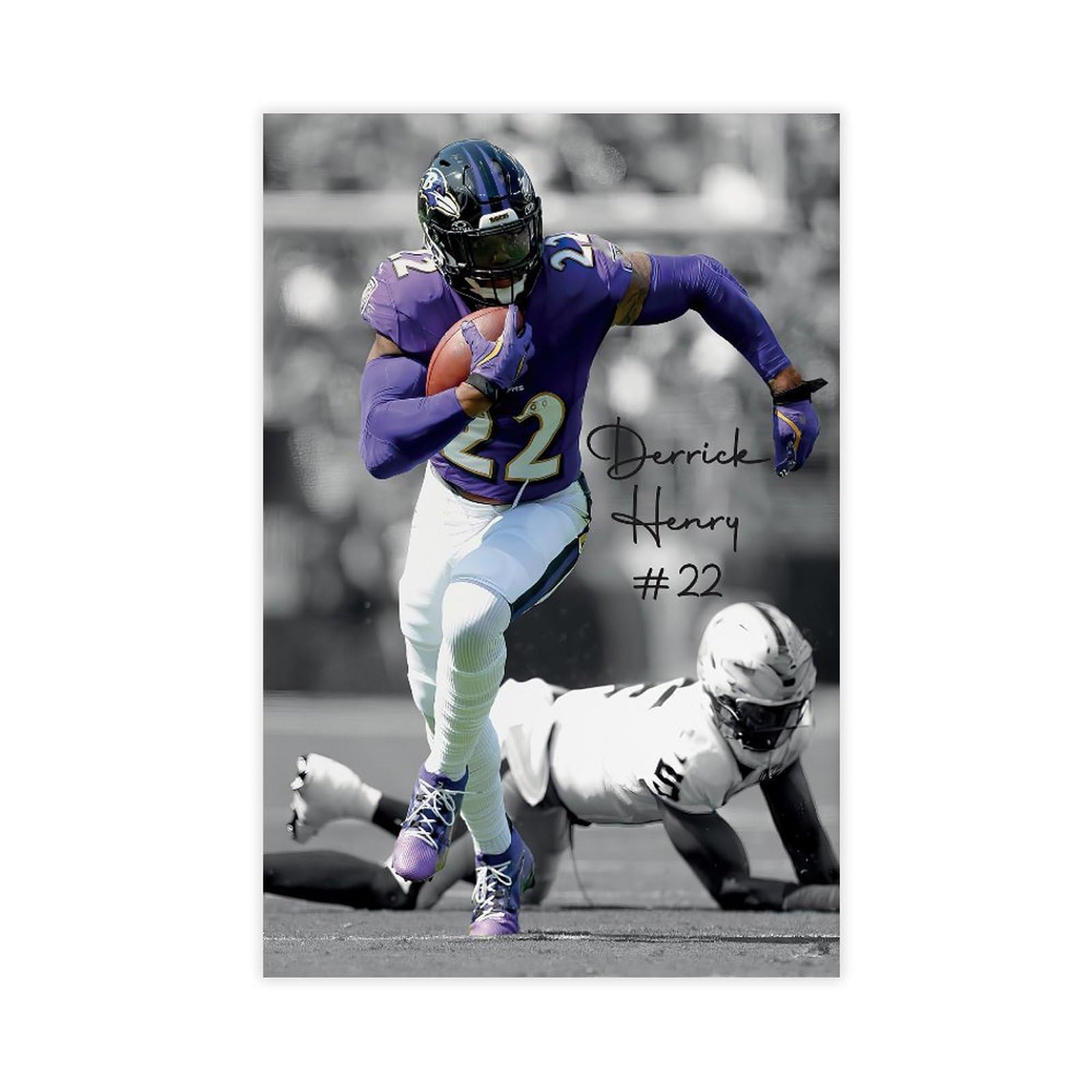 Amazon.com: AQBOLKI Derrick Henry Signed Poster Football Canvas Wall ...