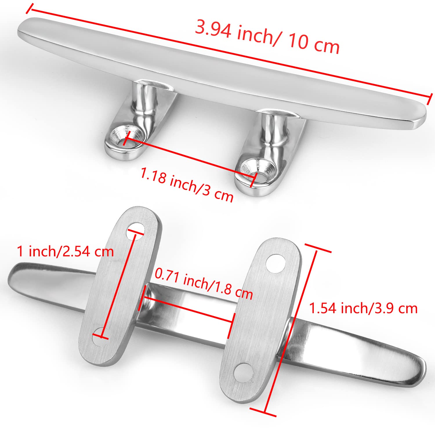 Snapklik.com : Boat Cleat, Small Dock Cleat 4 Inch Open Base, Heavy ...