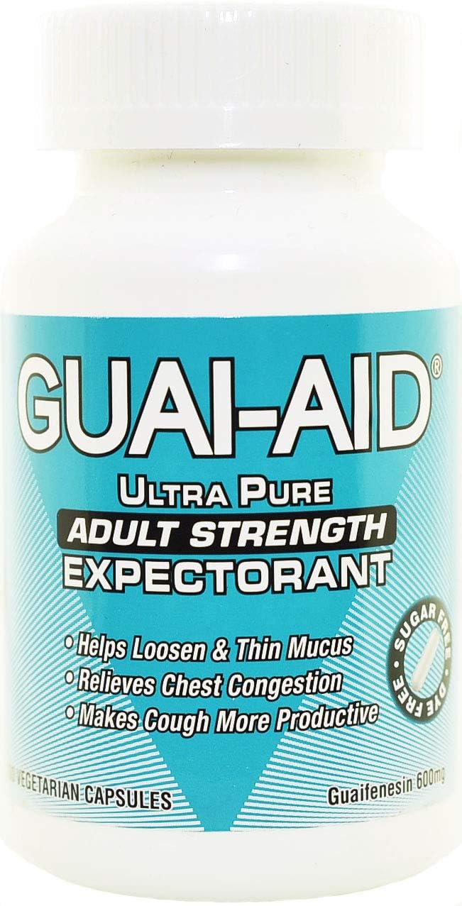 Amazon.com: 100 Guai-Aid 600mg "Ultra-Pure" Guaifenesin vegetarian ...