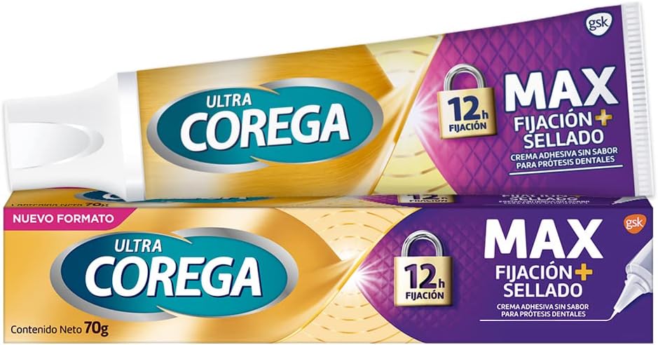 Ultra Corega Crema Adhesiva para Prótesis Dentales, Max Fijación ...