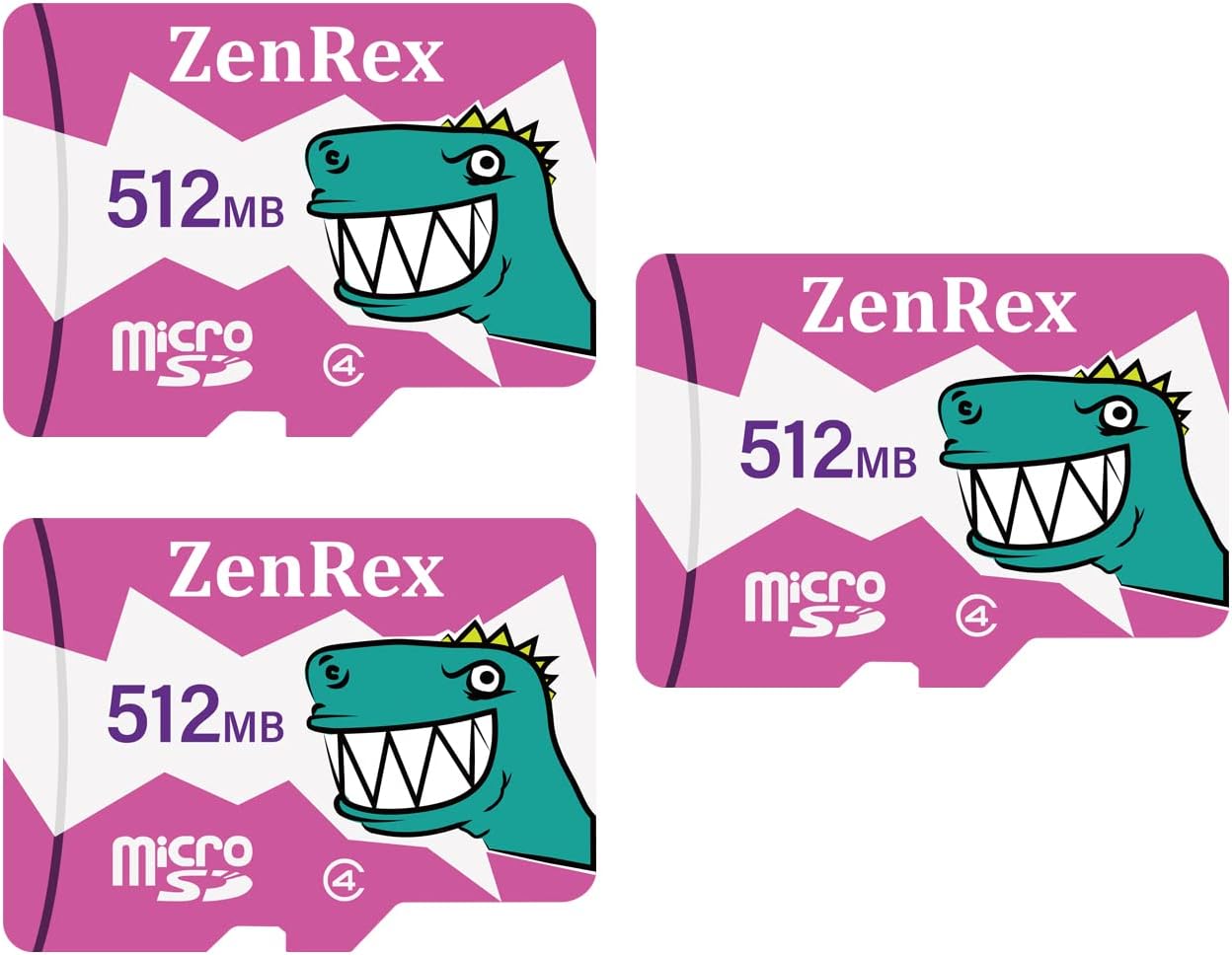 Amazon.com: ZenRex 128MB Pack of 1, 3 Count MicroSD C4 Memory Card for ...