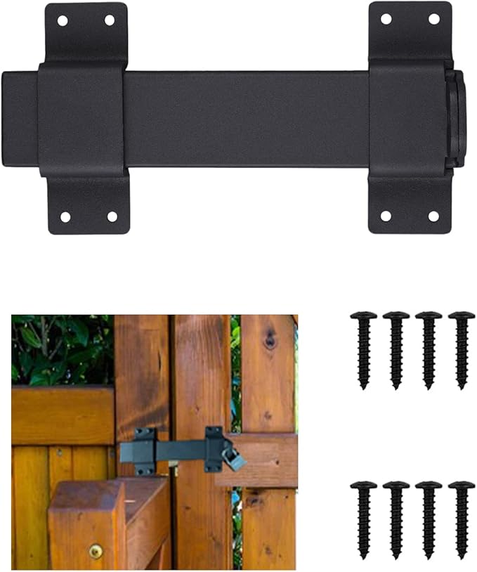 VANROUG 7.5" Heavy Duty Security Slide Latch Lock,with Padlock Hole ...