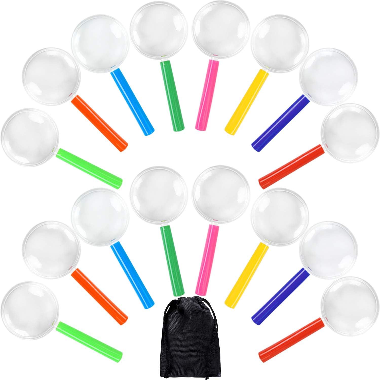 Amazon.com: Magnifying Glass, Assorted Colors Size 4 1/4" (12) : Health ...