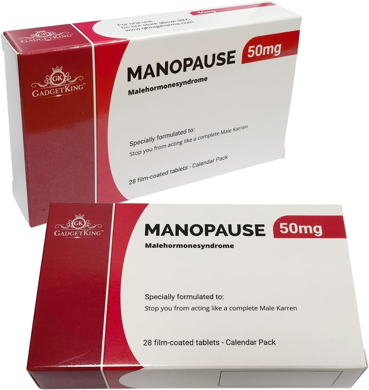 MANOPAUSE Prank Pill Gift Tablet Box Present for Him Husband Boyfriend ...