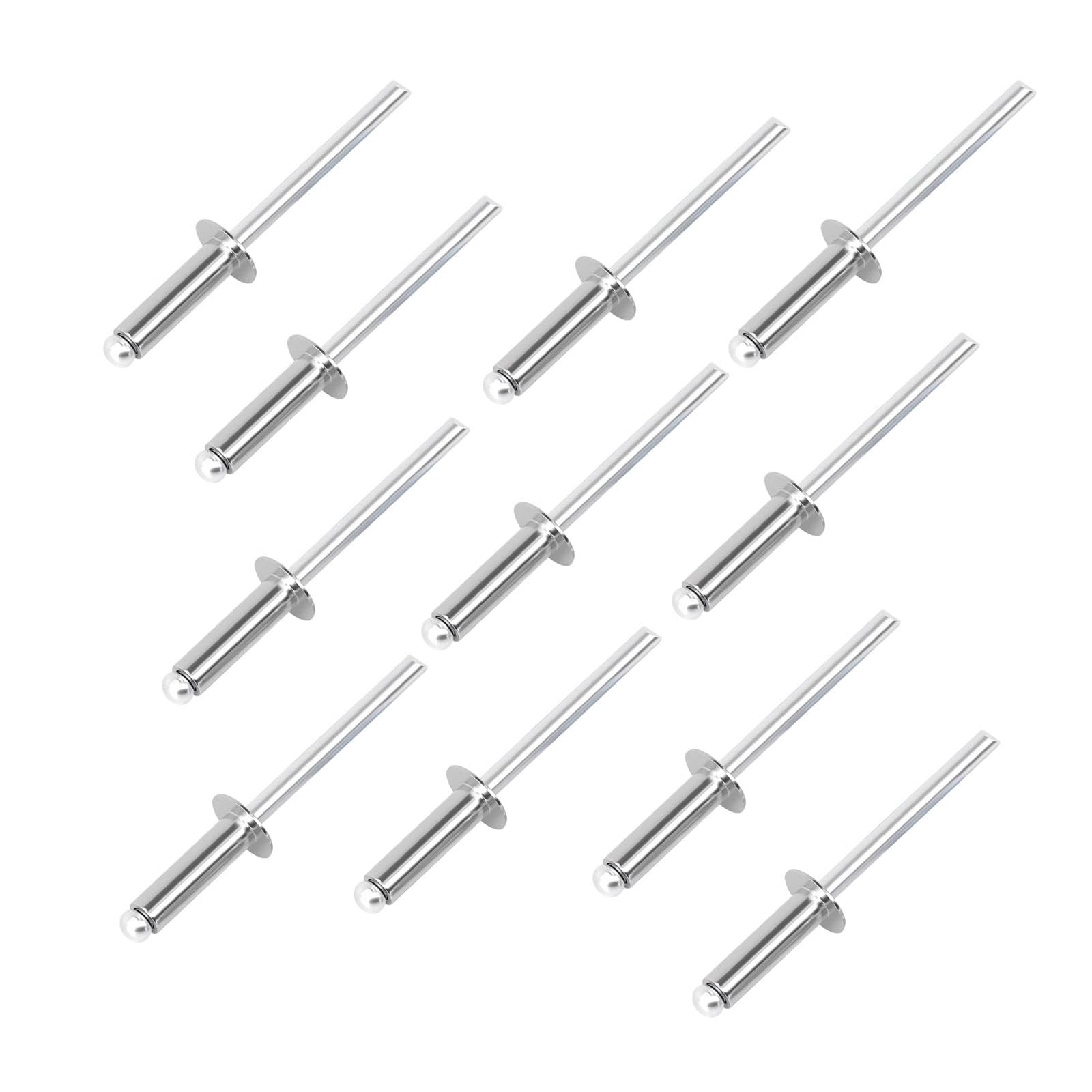 Snapklik.com : 100PCS 3/16" X 3/4" Open End Aluminum Blind Rivets