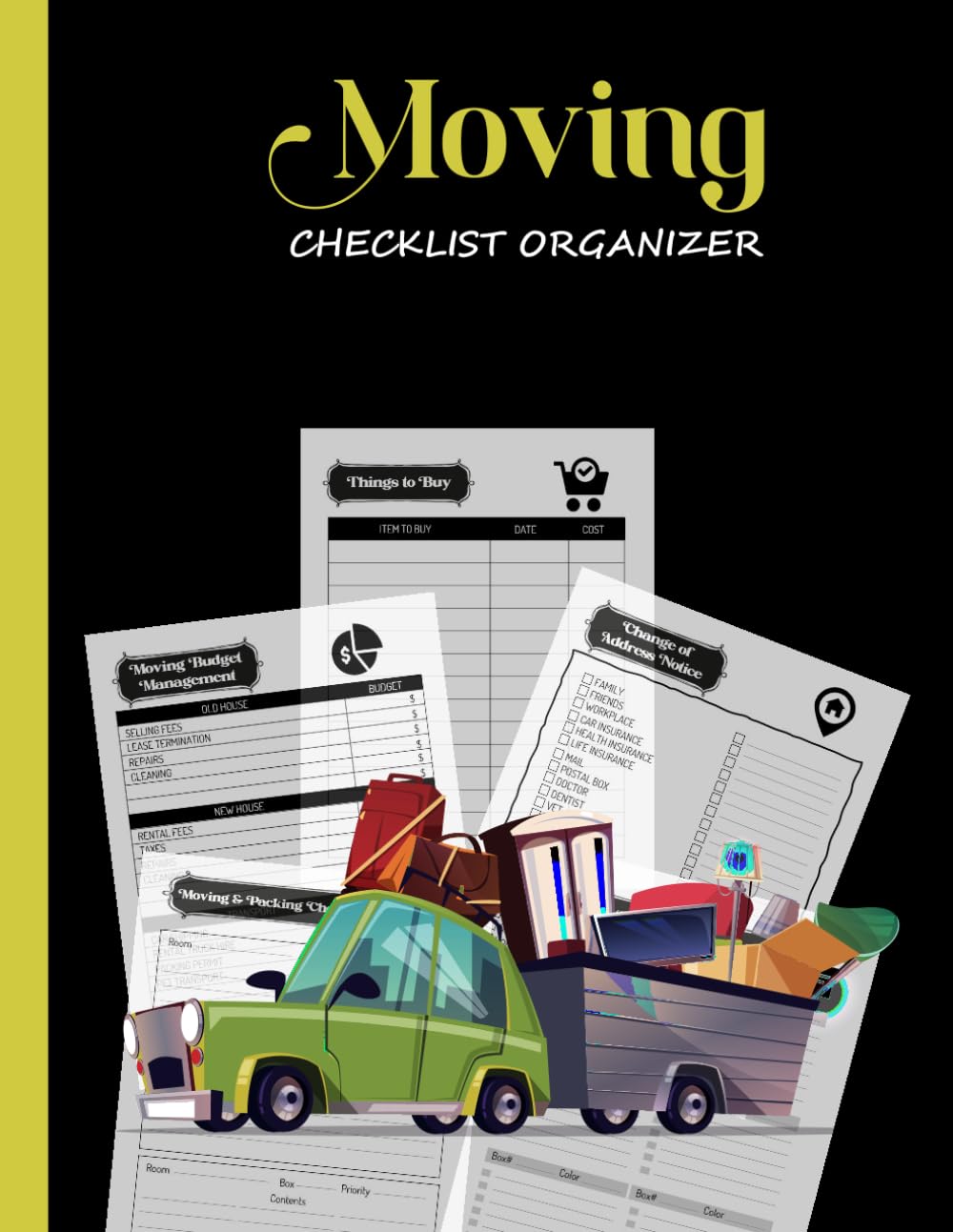 Moving Checklist Organizer: An All-In-One Guided Moving Planner ...