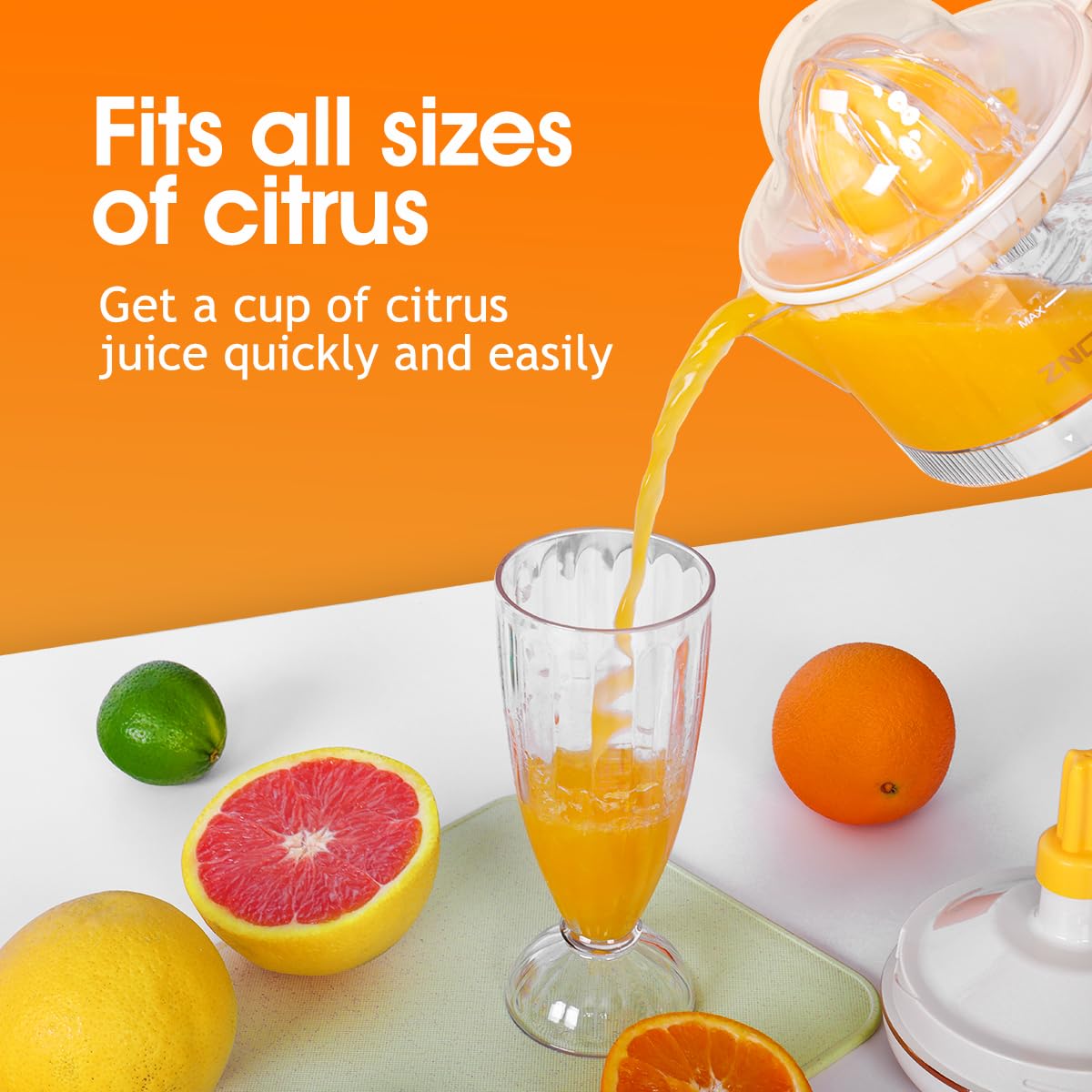 Snapklik.com : Electric Citrus Juicer, Volume Pulp Control Citrus ...