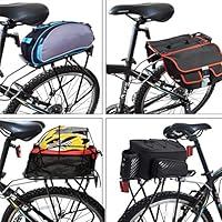 Amazon.com : Bike Cargo Rack w/Bungee Cargo Net & Reflective Logo ...