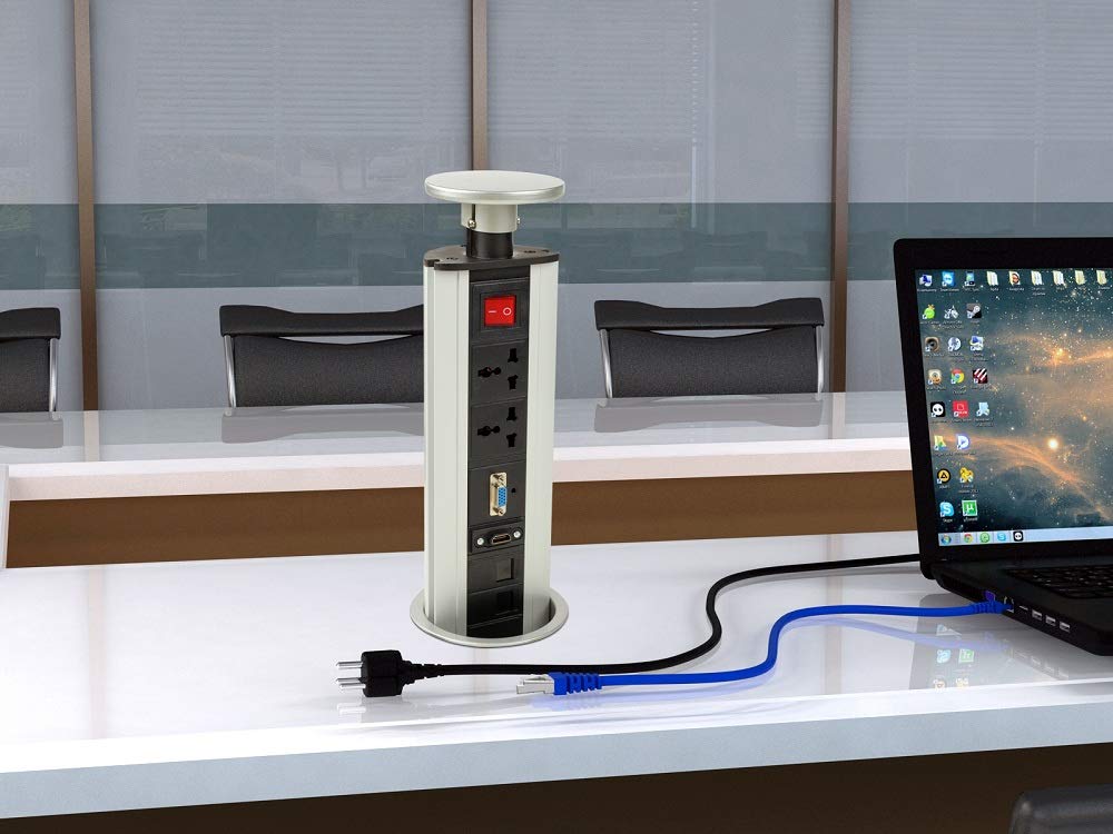 Buy Connect System Cable Cubby Pop up Box Electrical Table Box Table ...