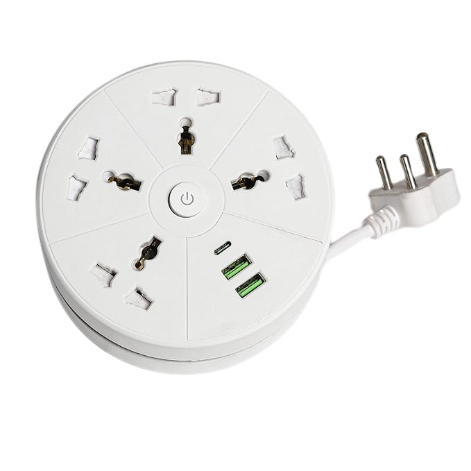 EMBOX Rotary Extension Boards with USB Port with Universal Sockets and ...