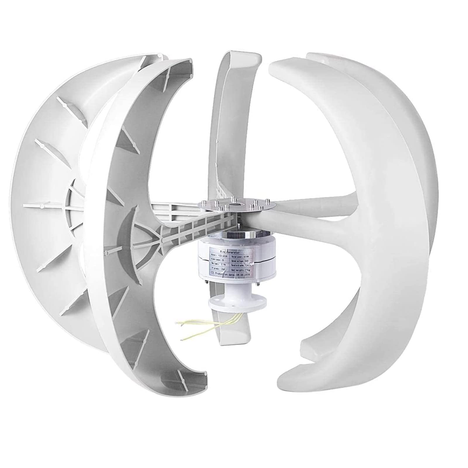 Buy XJZHANG Wind Turbine 100W 24V 5 Blade Wind Vertical Axis Generator ...