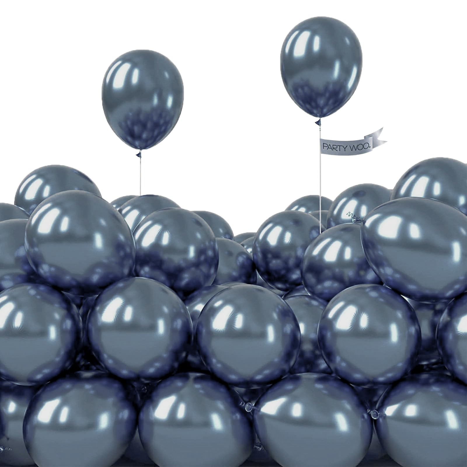 Snapklik.com : Metallic Midnight Blue Balloons, 50 Pcs 5 Inch Metallic ...