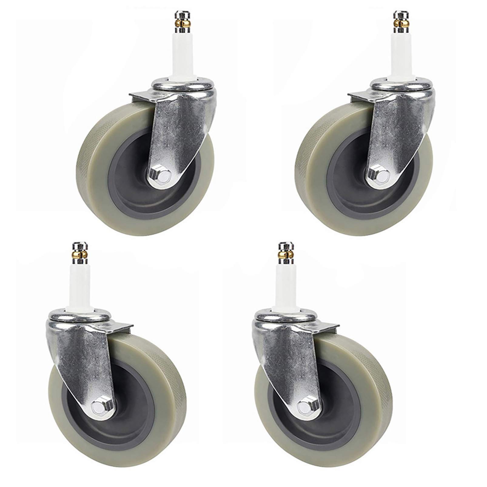 Buy 4x 4" Pvc Cart Caster, Heavy Duty Swivel Stem Casters, Replacement ...