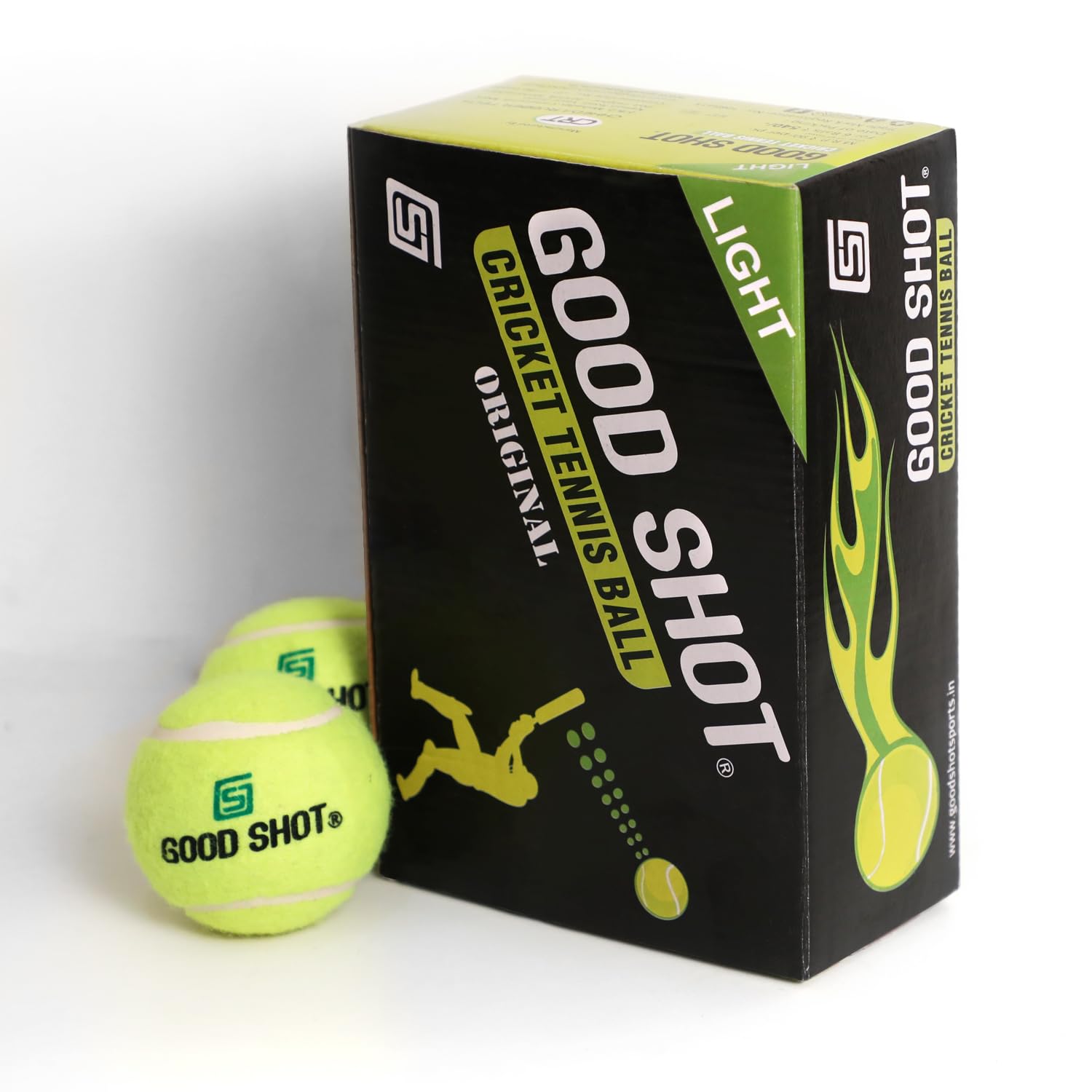 Good Shot Rubber Cricket Tennis Ball Light, (Pack of 6, Yellow ...