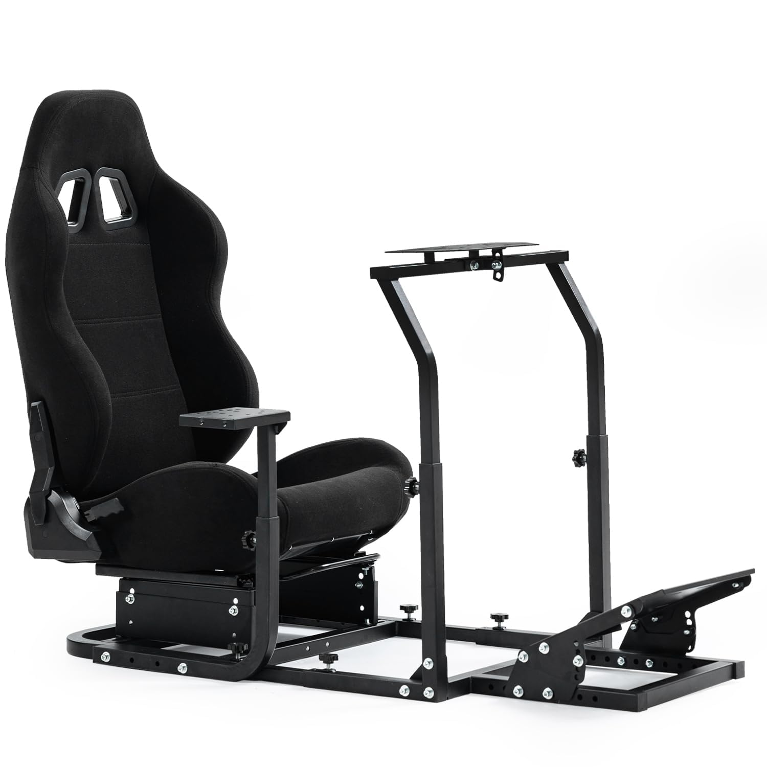 Marada Racing Simulator Cockpit Adjustable With Black Racing Seat Fit ...