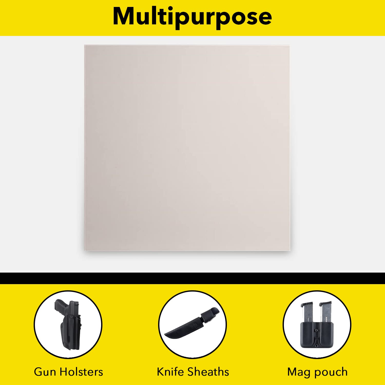 Kydex Sheets - Solid Color DIY Kit for Crafting Holsters, Sheaths, and ...