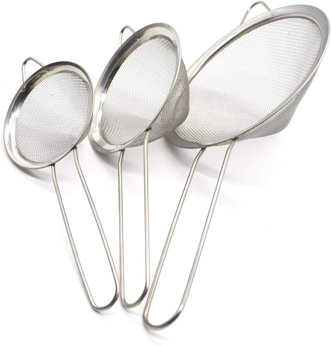 Amazon.com: 3 Pcs Super Wire Extra Fine Mesh Strainer with Handle ...
