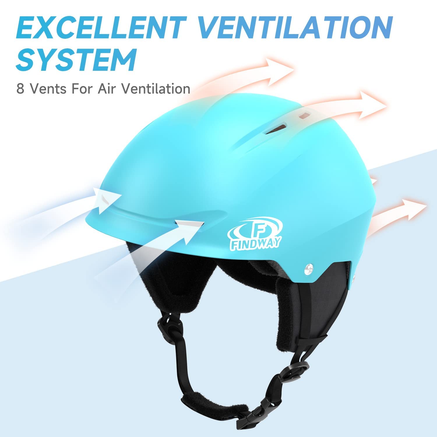 Snapklik.com : Findway Snowboard Helmet Upgrade Ski Helmet For Adults,Goggle Friendly Durable ...