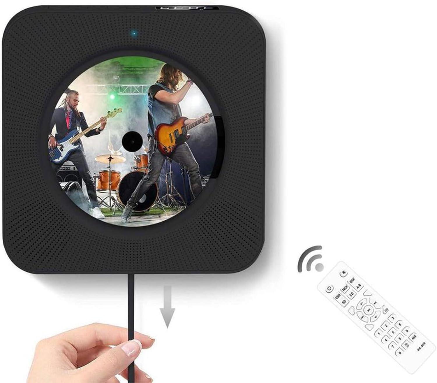 Personal CD Player, Wall Mountable CD Player Home Audio with Bluetooth ...