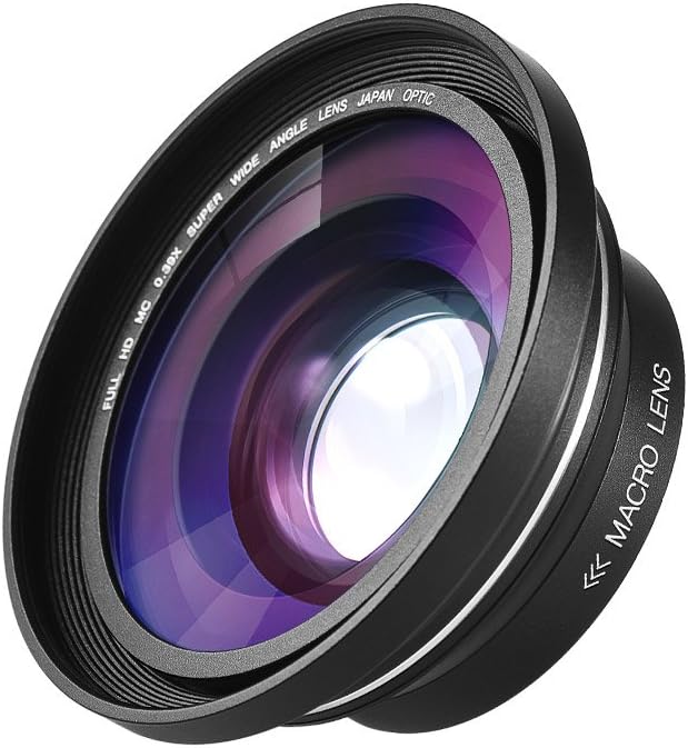 Amazon.com : Andoer 30mm 37mm 0.39X Full HD Wide Angle Macro Lens for ...