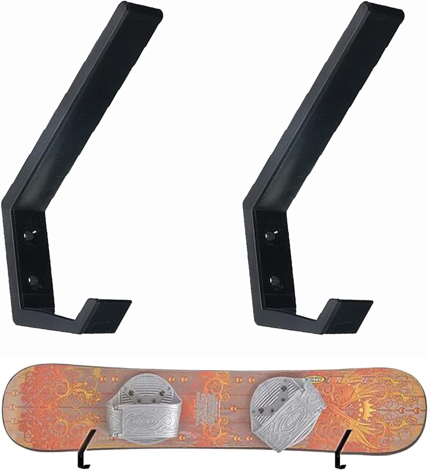 2Pack Snowboard Wall Mount Storage Rack Hanger,Hooks Organize Your ski ...