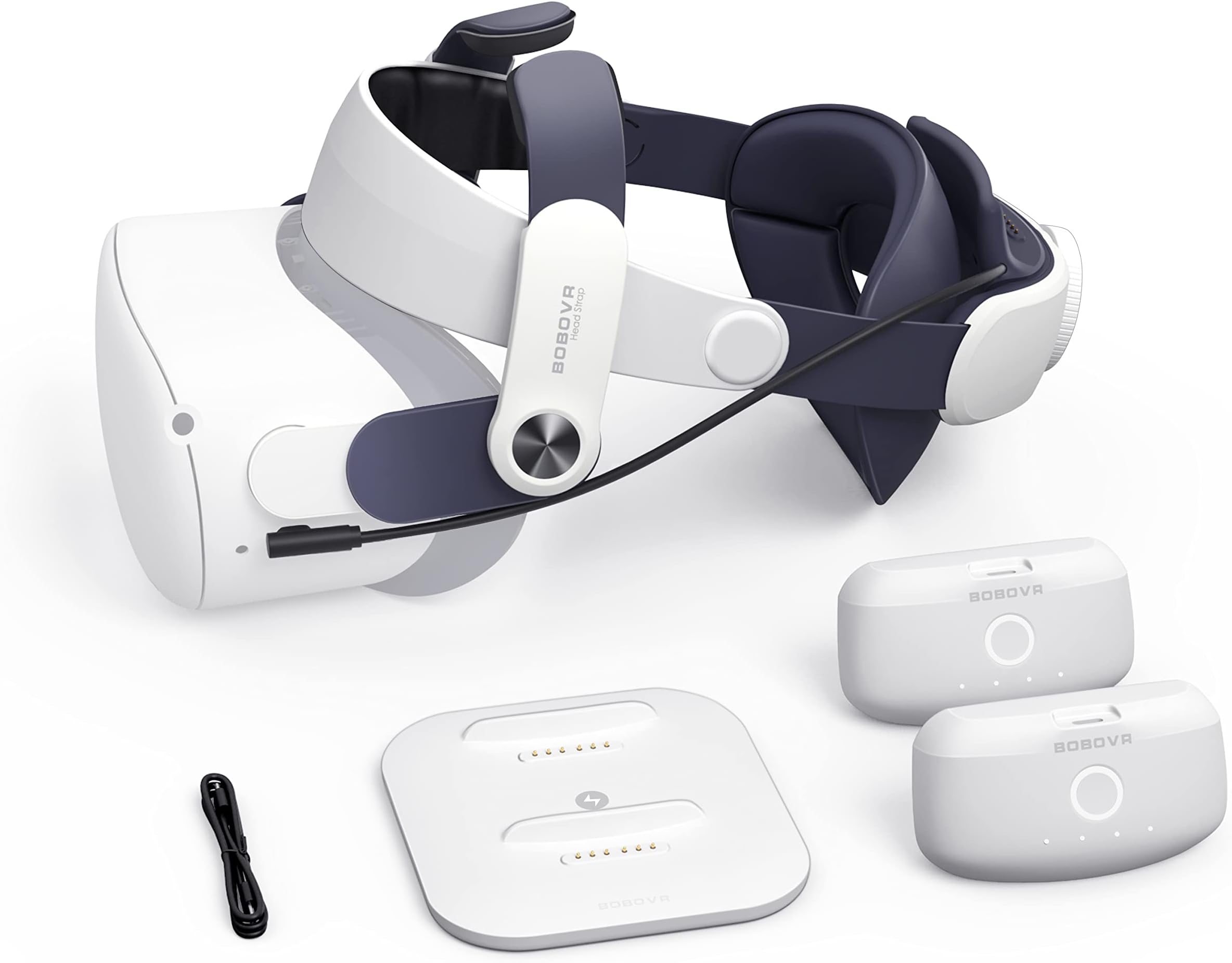 BOBOVR M2 Plus huvudrem Twin Battery Combo, kompatibel med Quest 2 ...
