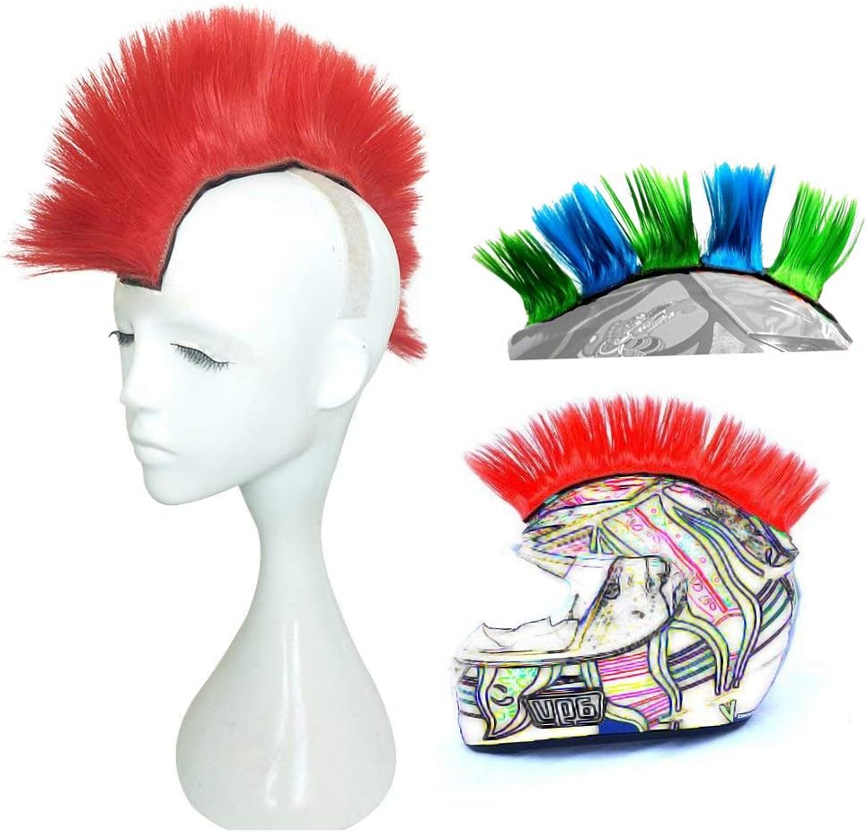 Amazon.com: Adult Men's Color Styles Mohawk Punk Rock Spiky Wig ...